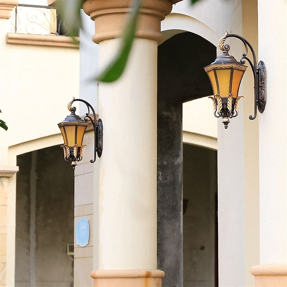 Sggainy Retro Outdoor Aisle Home Garden Terrace Door Wall Lamp Glass Wall Lantern Mount Mounted Lights Wall Sconces Reading Lamp for Industrial Farmhouse Hardwired Porch Headboard Vanity