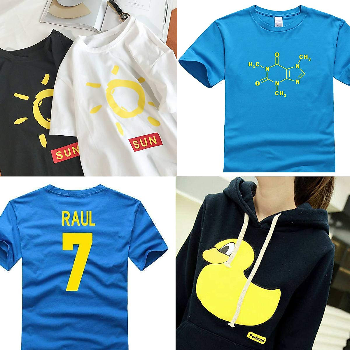 guangyintong Heat Transfer Vinyl Yellow HTV Rolls, 12" x 10ft Yellow Iron on Vinyl for T-Shirts, Matte Surface Yellow HTV Vinyl for All Cutter Machine Easy to Cut & Weed for Heat Vinyl DIY Design