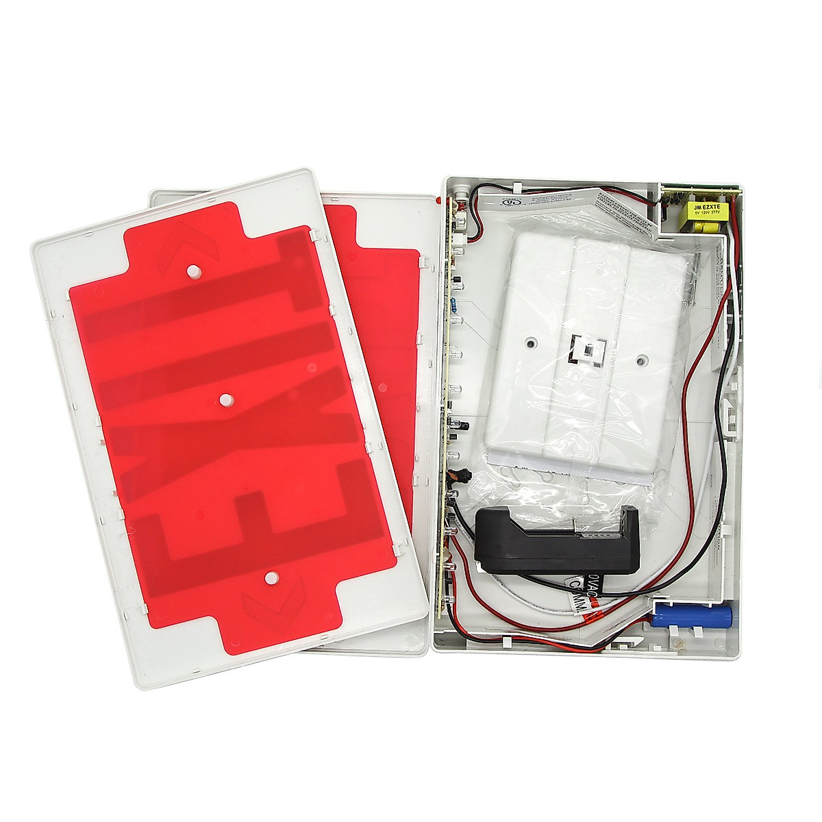 Ainfox 2 Pack LED Exit Sign Emergency Wall Light, Back -up Letter Cover (red/2pack)