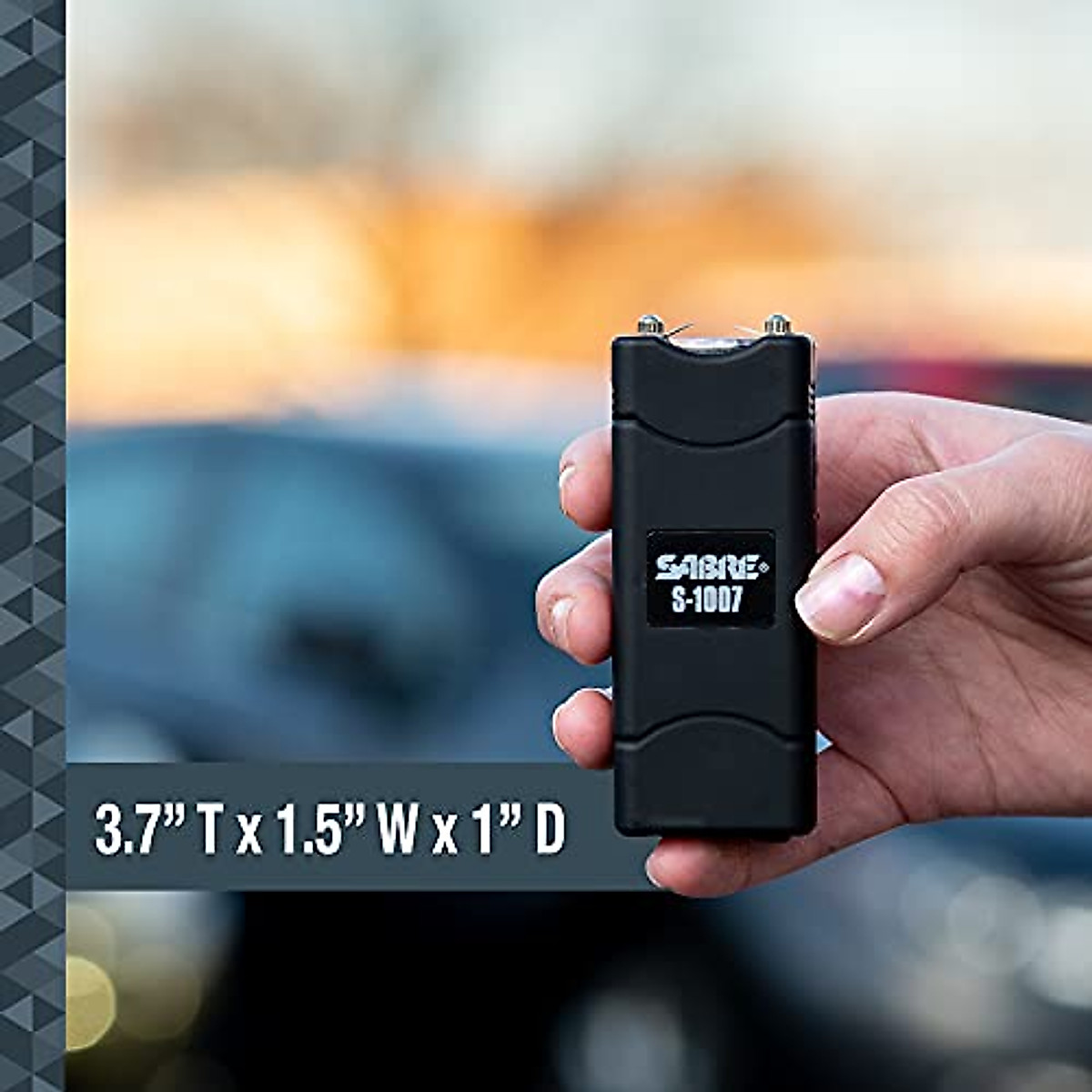 SABRE Self-Defense Kit with Pepper Spray and Stun Gun with Flashlight, 25 Bursts, 10-Foot (3-Meter) Range, Painful µC Charge, 120 Lumens, Rechargeable Battery, Safety Switch