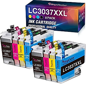 LC3037 BK/C/M/Y Ink Cartridges Super High Yield Compatible Replacement for Brother LC3037 LC3037XXL LC3039 for Brother MFC-J5945DW MFC-J6945DW MFC-J5845DWXL MFC-J6545DWXL Printer (8 Pack)