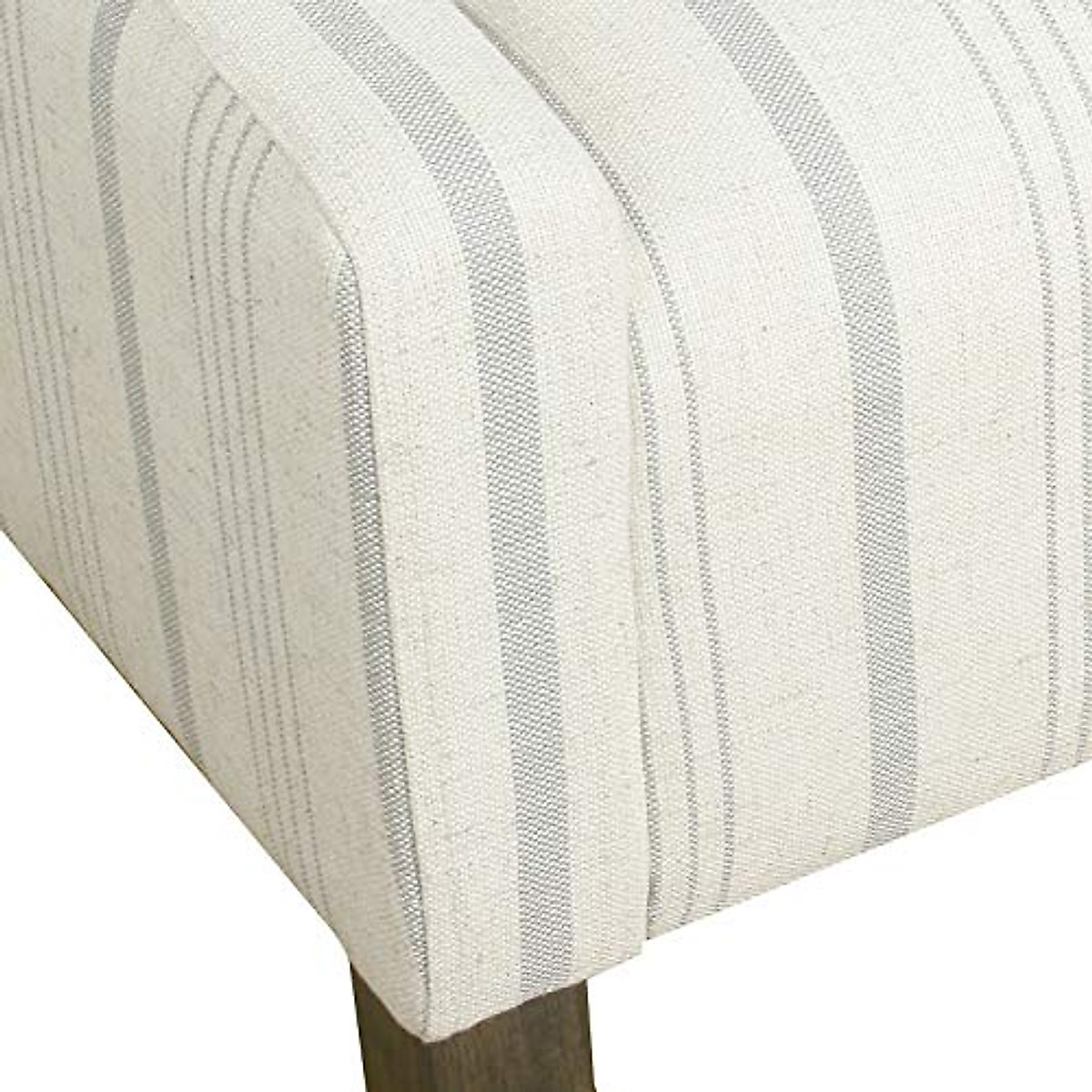 HomePop Modern Swoop Arm Accent Chair, Dove Grey Stripes