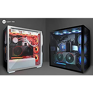 EZDIY-FAB Vertical Graphics Card Holder Bracket with ARGB 5V 3Pin LED,GPU Mount,Video Card VGA Support Kit with PCIE3.0 Riser Cable- Black