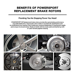 PowerSport Rear Blank Rotors + Ceramic Brake pads BLBR.03006.02