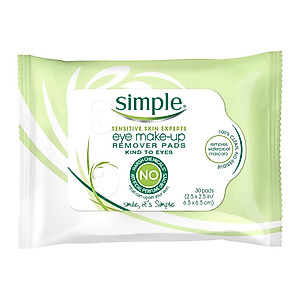 Simple Eye Make-Up Remover Pad, 30 Count (Pack of 3)