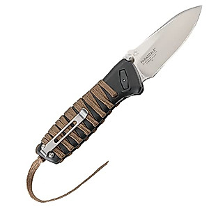 Columbia River Knife & Tool Parascale EDC Folding Pocket Knife with Deadbolt Lock, Heavy Duty Everyday Carry, Drop Point Satin Blade, Cord-Wrapped Handle, Thumbstud 6235