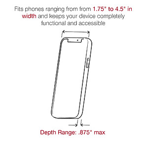 RAM MOUNTS X-Grip Large Phone Mount with Low-Profile RAM Tough-Claw RAM-HOL-UN10-400-2U for Rails 0.625" to 1.5" in Diameter