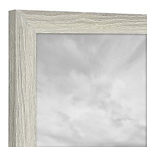 MCS Studio Gallery 8.5x11 Picture Frame Gray Woodgrain, Rectangle Photo Frame for Photos, Posters & Art Prints & Easel for Tapletop Display (1-Pack)