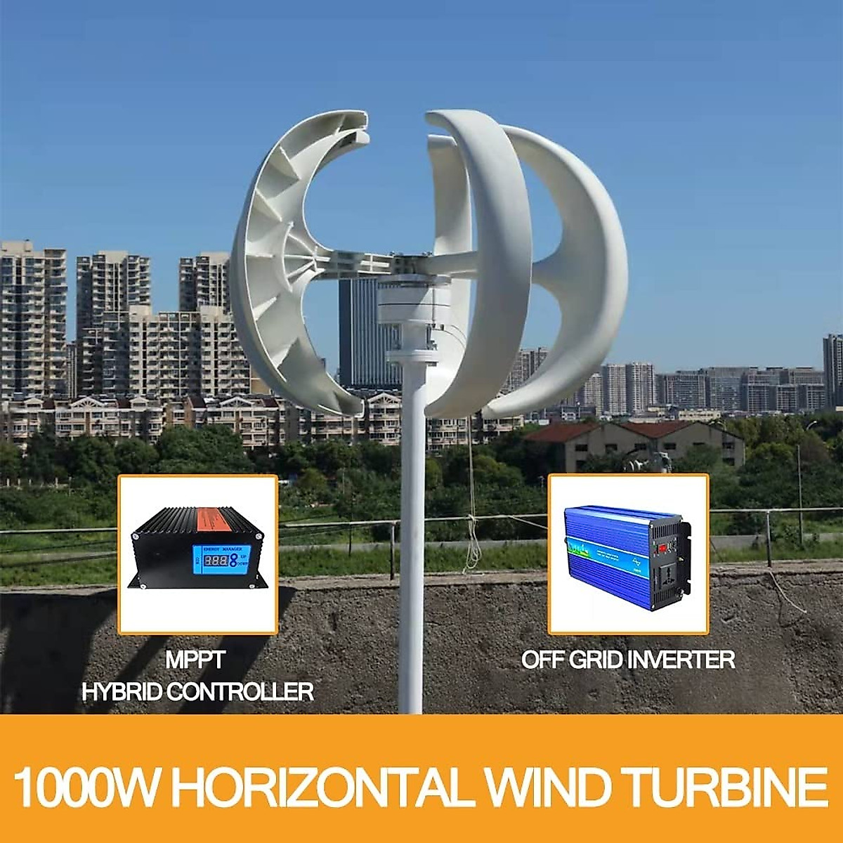 1000W Wind Turbine Generator Kit for Home & Marine Use