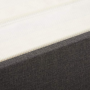 ZINUS Upholstered Metal and Wood Box Spring, 7.5 Inch Mattress Foundation, Easy Assembly, Fabric Paneled Design, Queen