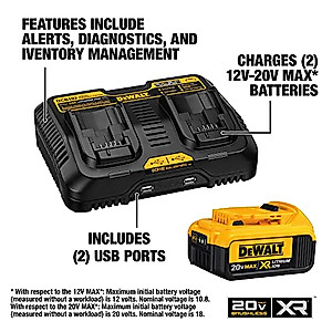 DEWALT 20V MAX* Charging Station for Jobsite with 4Ah Battery Pack (DCB102BP)