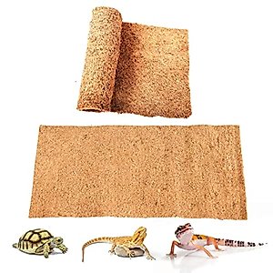 SISIPAI LIFE Reptile Carpet Coconut Fiber, 36" x 18" Reptile Terrarium Substrate Liner, Tortoise Bedding Carpet Mat Supplies for Pet Lizard, Chameleon, Bearded Dragon, Leopard Gecko, Iguana