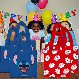 Duyoublt 20 Pcs Stitch Party Supplies Stitch Favor Bags Goodie Gift Non-woven Bags Reusable for Stitch Birthday Party Decorations.(stitch)