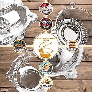 Individual Cupcake Boxes 100Pcs Plastic Container with Lid | Dessert Containers with Lids – Individual Cupcake Containers for Cupcakes & Muffin Storage Container - Plastic Cupcake Holder with Lid