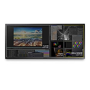 SAMSUNG 34-Inch SJ55W Ultrawide Gaming Monitor (LS34J550WQNXZA) – 75Hz Refresh, WQHD Computer Monitor, 3440 x 1440p Resolution, 4ms Response, FreeSync, Split Screen, HDMI, Black