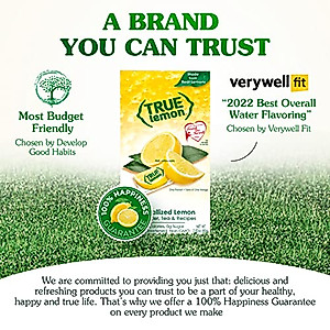 TRUE LEMON Water Enhancer, Bulk Dispenser, 100 Count (Pack of 1), 0 Calorie Drink Mix Packets For Water, Sugar Free Lemon Flavoring Powder Packets