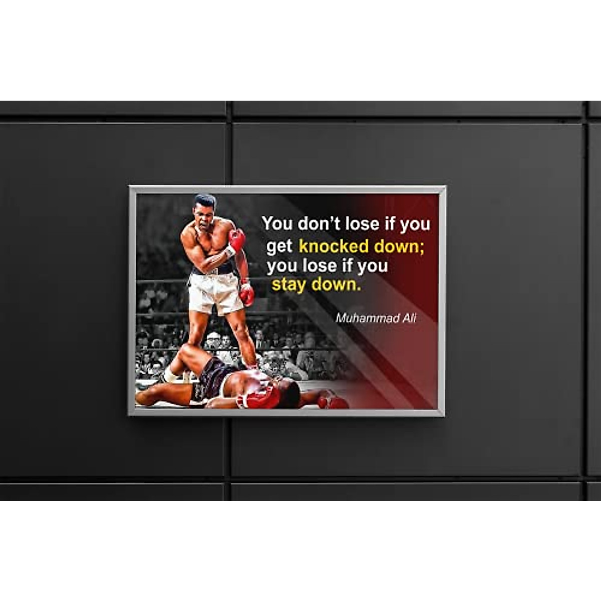 Muhammad Ali Poster Quote Boxing Black History Month Posters Sports Quotes Decorations Growth Mindset Décor Learning Classroom Teachers Decoration Educational Teaching Supplies Black Wall Art P044