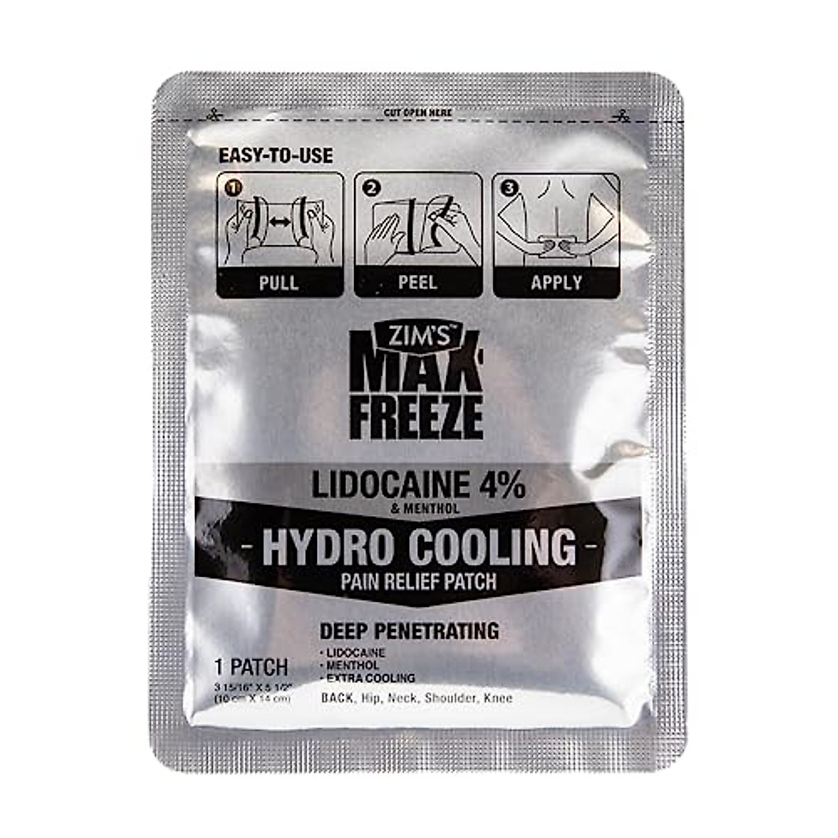 Zim's Max Freeze 4% Lidocaine Pain Relief Patches | 5 Count, White (P251220)