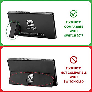 Fixture S1 Ultra Bundle Gaming Console Monitor Mount and Game Controller Compatible with Nintendo Switch, Adjustable Video Game Holder Stand Clip, Includes Carrying Case