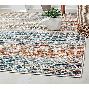 CosmoLiving Manhattan Collection Area Rug 8' x 10' Tribal Harvest