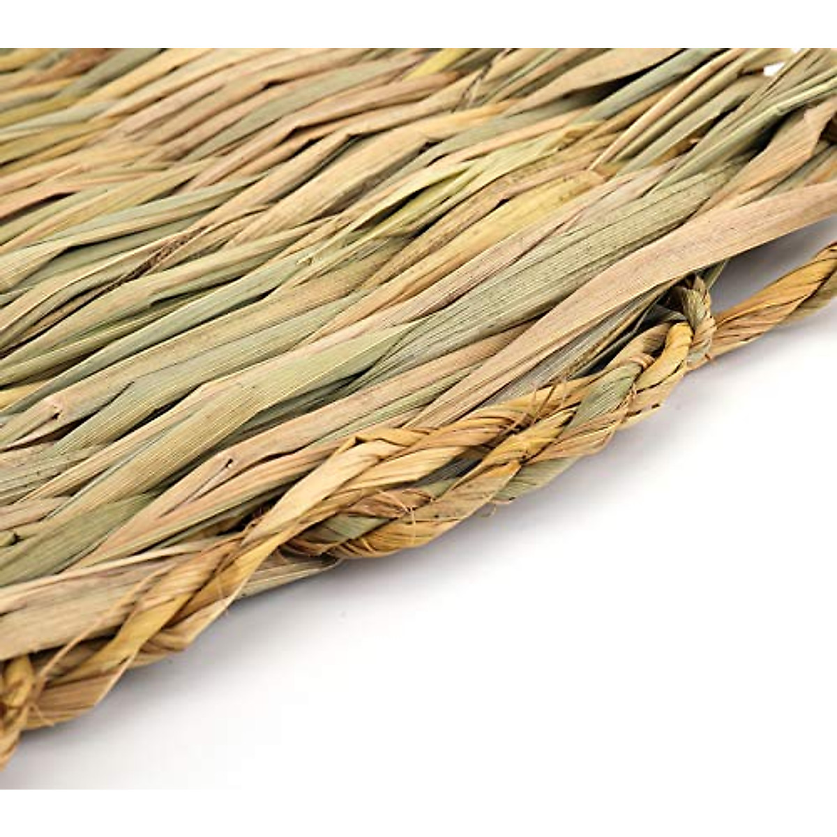 Yesland 12 Pack Woven Bed Mat for Rabbits - Grass Mat & Bunny Bedding Nest - Rabbit Bed and Natural Chew Toy Bed for Guinea Pig Chinchilla Squirrel Hamster Cat Dog and Small Animal