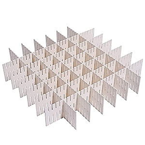 DUTWROY 24Pcs Adjustable Drawer Dividers 14.5Inch Plastic Storage Drawers Divider White DIY Grid Drawer Organizer Dividers for Socks Underwear Makeup Clothes