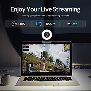 Angetube Streaming 1080P HD Webcam Built in Adjustable Ring Light and Mic. Advanced autofocus AF Web Camera for Google Meet Xbox Gamer Facebook YouTube Streamer