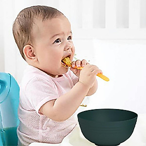 KEWOO Unbreakable Wheat Straw Dinnerware Sets of 4, 16Pcs Reusable Dinnerware Set，Lightweight Microwave Dishwasher Safe,Plates, Cups, Bowls for r Party, Picnic, Camping, Dorm (Blue)