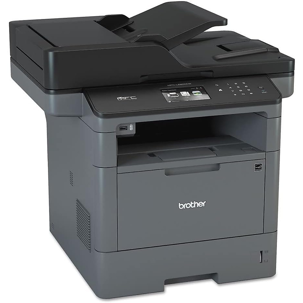 Brother MFC-L68 00DW All-in-One Wireless Monochrome Laser Printer, Print Copy Scan Fax, Multifunction, Mobile Printing & Scanning, Duplex Print, PCM