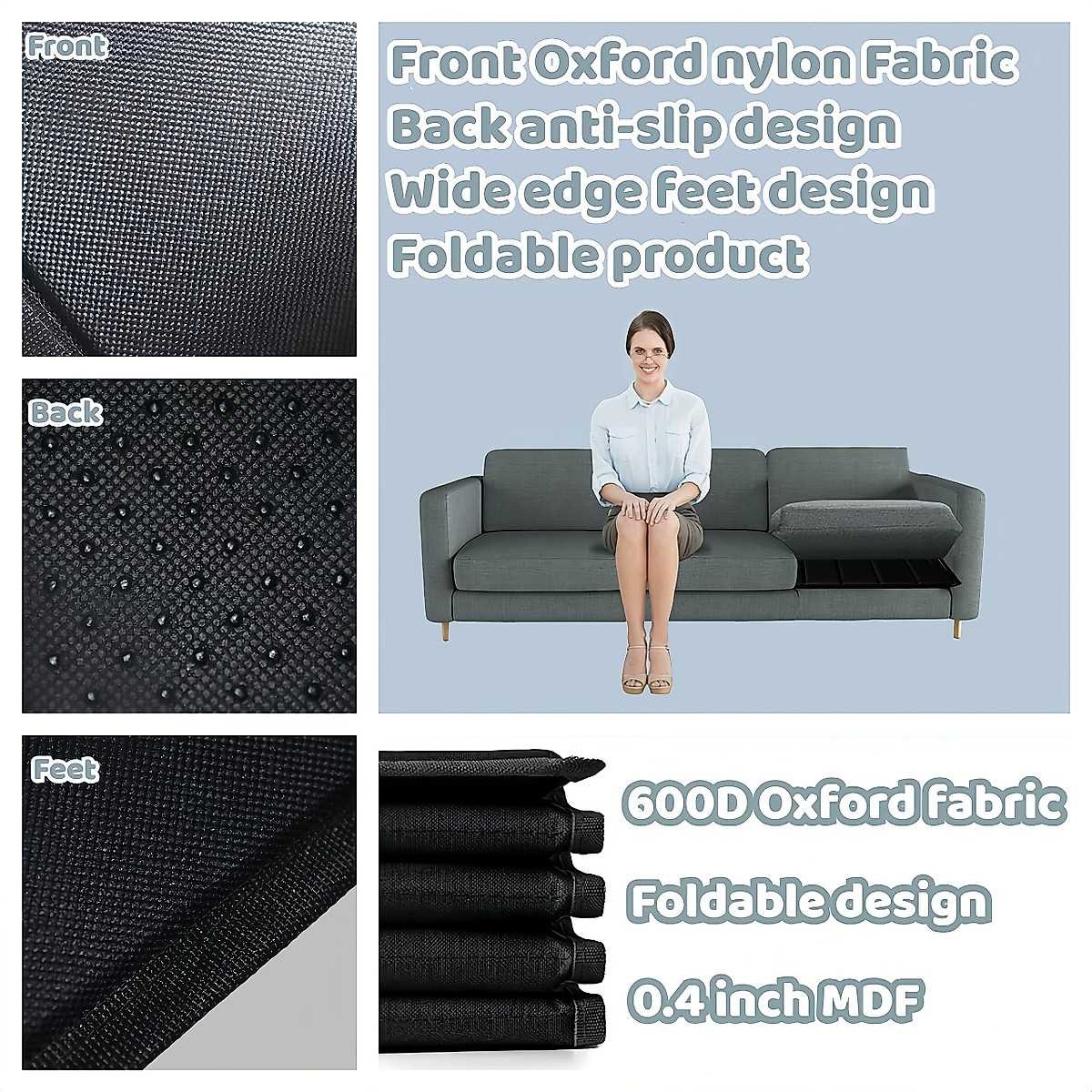 LEMATEEK Couch Cushion Support Board for Sagging Seat- Foldable Couch Supports for Sagging Cushions, Sofa Cushion Support for Sagging Couch, Couch Support to Repair Sagging Sofa 20"x67"