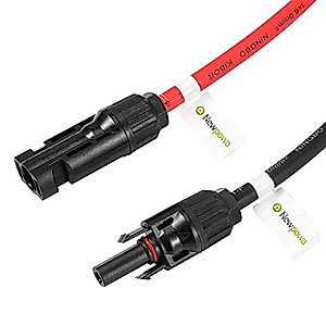 Newpowa red Black Extension Cable and Battery Cable with Fuse (20FT Extension Cable)