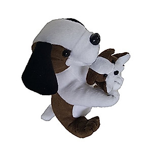 Plush Dogs and Cats Holding Their Babies (12 Dogs Holding Puppies)