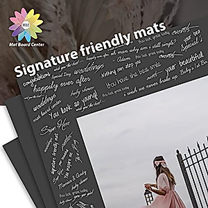 Mat Board Center, 11x14 Black Color Uncut Photo Mat Boards - 1/16" Thickness - for Frames, Prints, Photos and More (10 Pack)