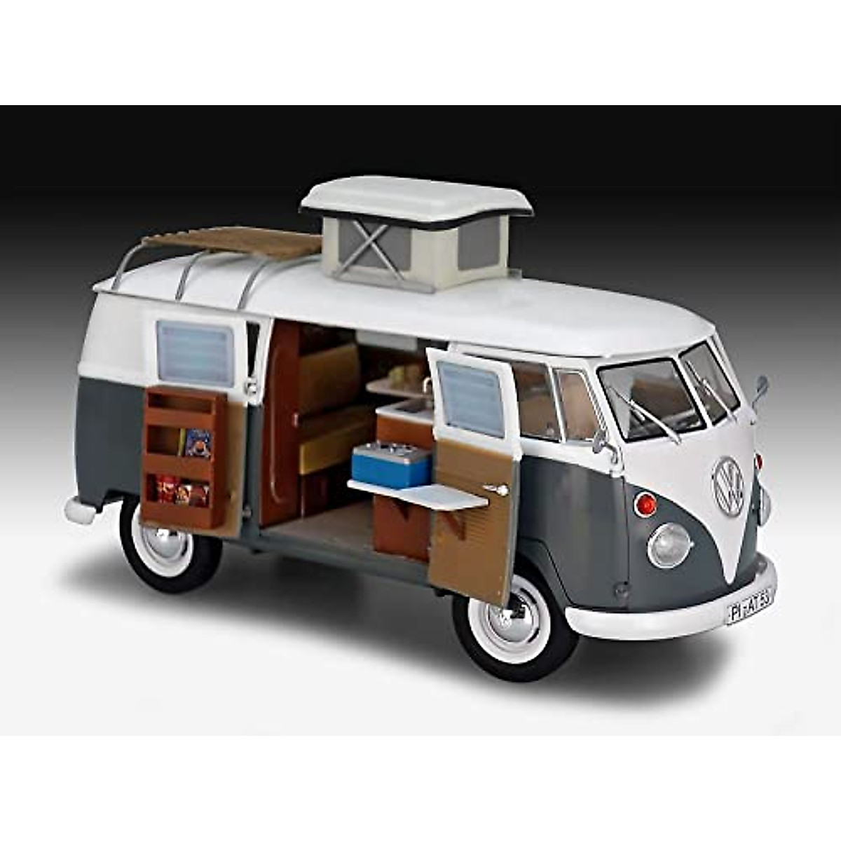 Revell RV07674 07674 VW T1 Camper Model kit 1:24 Scale, Unpainted