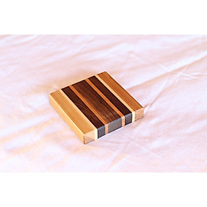 Handmade Wood Trivet, Coffee Coaster, Hot Pad, Pot Holder (Trivet 4" x 4")