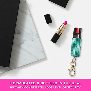 BLINGSTING Pepper Spray Maximum OC Strength Self Defense Spray for Women, 12 ft Spray Range & UV Dye