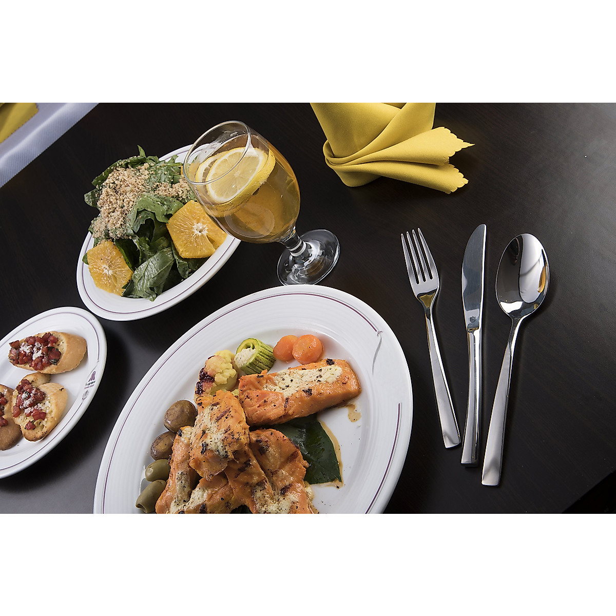 DANIALLI 80 Piece Silverware Set For 16, 18 10 Stainless Steel Silverware Set, Modern Sleek Flatware Set Includes Knife/Fork/Spoon & Long Teaspoon/Salad Fork Mirror-Polished & Dishwasher Safe Cutlery