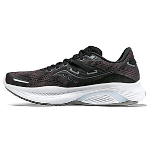 Saucony Women's Guide 16 Sneaker, Black/White, 8.5