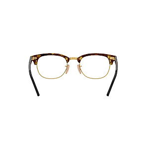 Ray-Ban RX5154 Clubmaster Square Prescription Eyeglass Frames, Brown Havana/Demo Lens, 51 mm