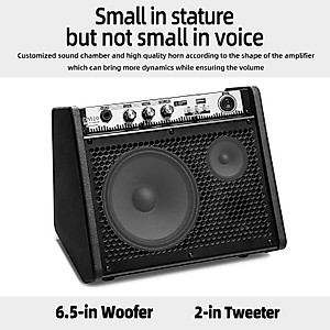 Coolmusic DM20 20W Bluetooth Personal Monitor Amplifier Electric Drum Amplifier Speaker,Keyboard Speaker with USB Interface(Including E-Drum Noise-Reduction Cable)