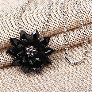 Black Dahlia Necklace,Crystal Jewelry Flower Pendant for Women Gift Custume Accessory