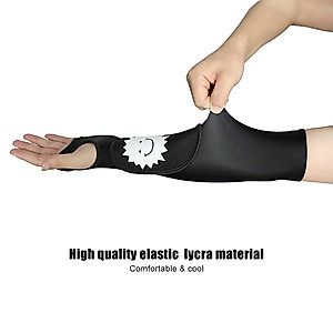 Luwint Kid Volleyball Arm Sleeves - Long Passing Forearm Sleeves for Teen Youth with Protection Pad and Thumbhole, 1 Pair (S)