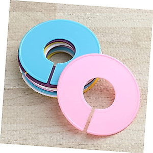 Cabilock 10pcs Round Clothing Hanger Size Buckles Plastic Separation Clips for DIY Crafting Clothing Organization