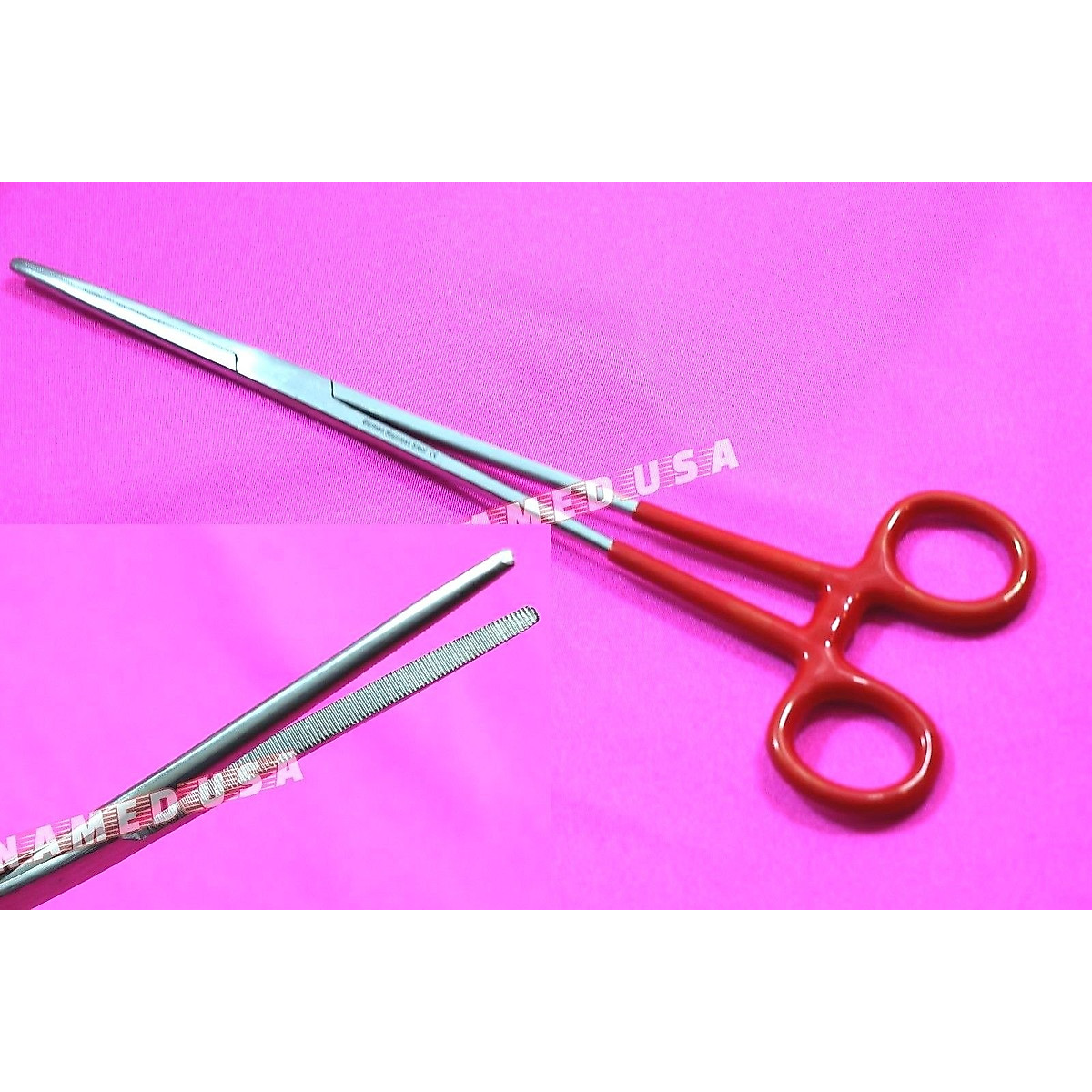 1 German Grade 10" Hemostat Forceps LOCKING CLAMP STRAIGHT Jaw Instruments-(CYNAMED BRAND)