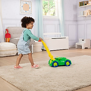 Melissa & Doug Sunny Patch Snappy Turtle Lawn Mower - Pretend Play Toy for Kids - Turtle-Themed Pretend Kids Lawn Mower Developmental Push Toy For Toddlers