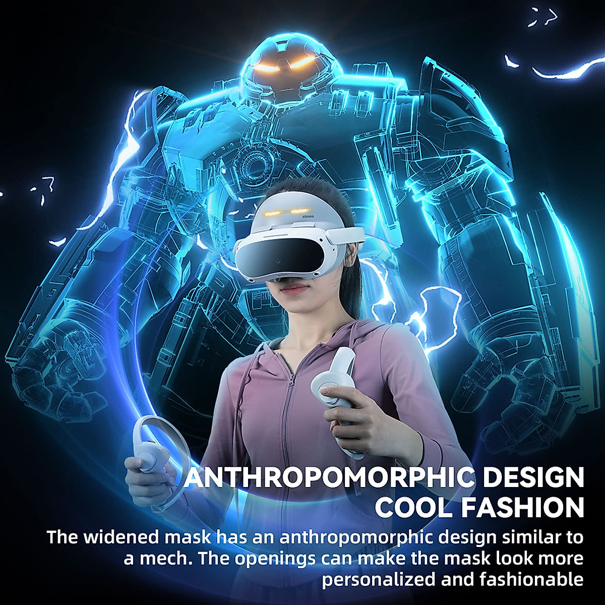 For Pico 4 Leather Protector Pad, Breathable Wide Ice Silk Protector Pad, VR Cooling Fan Set (Protective cover + ice silk sponge)