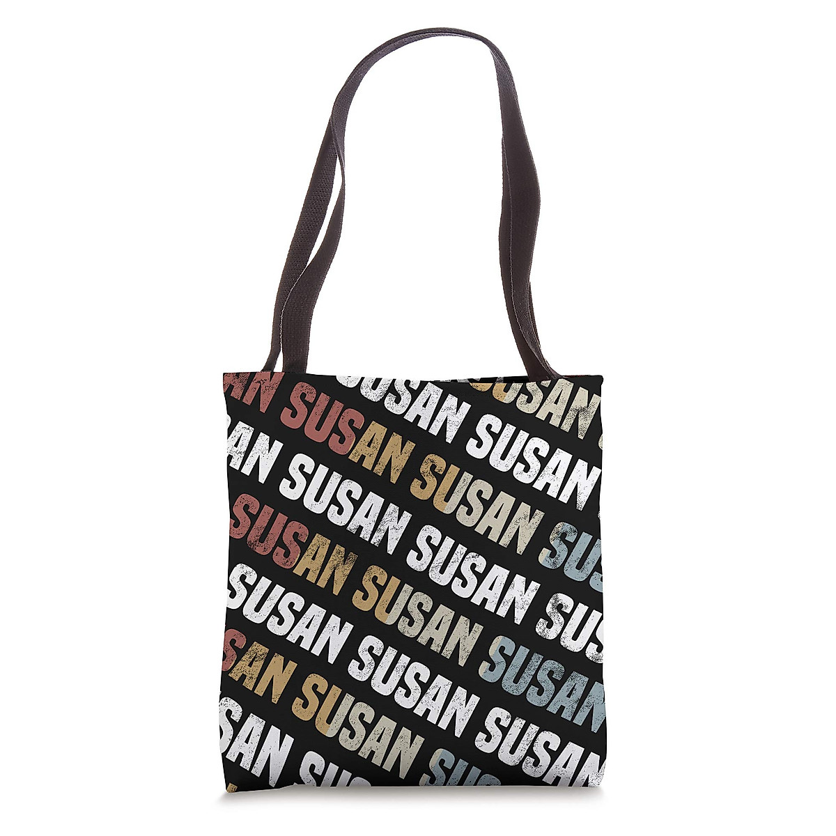 Vintage First Name Pattern Retro Forename Gift for Susan Tote Bag