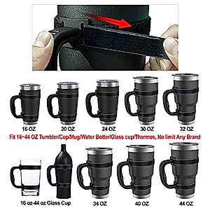 20 Oz 30 Oz 40 Oz Tumbler Handle Adjustable Fit for YETI, RTIC, Ozark Trail, Travel Mug Cup, SIC, Rambler, and All Brands Tumbler Cup