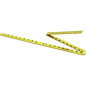 LEARNING ADVANTAGE Folding Meter Stick - Measure in Inches, Centimeters, Milimeters and Meters - Foldable Ruler for Metric and Imperial Measurement Systems