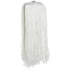 Rubbermaid Commercial Products Economy Rayon Cut-End Mop Head Replacement, 1-Inch Headband, White, Heavy Duty Industrial Wet Mop for Floor Cleaning Home/Kitchen/Bathroom